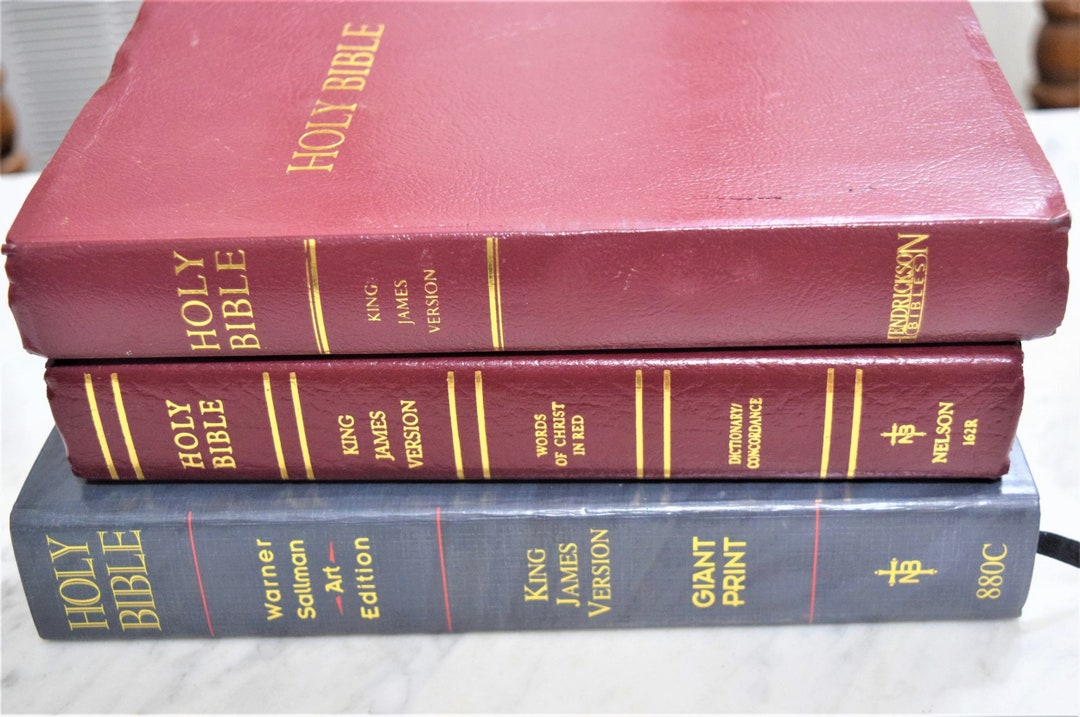 Holy Bible King James Version Red Letter Edition Religious Art Harmony ...