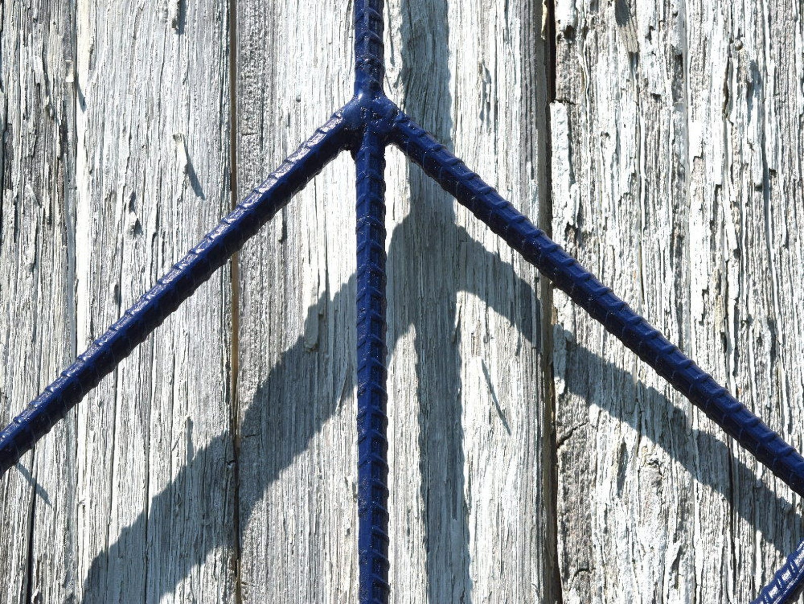 Large Peace Sign Rebar Art 20 or 24 Inch Iron Metal Wall Hanging or 12 ...