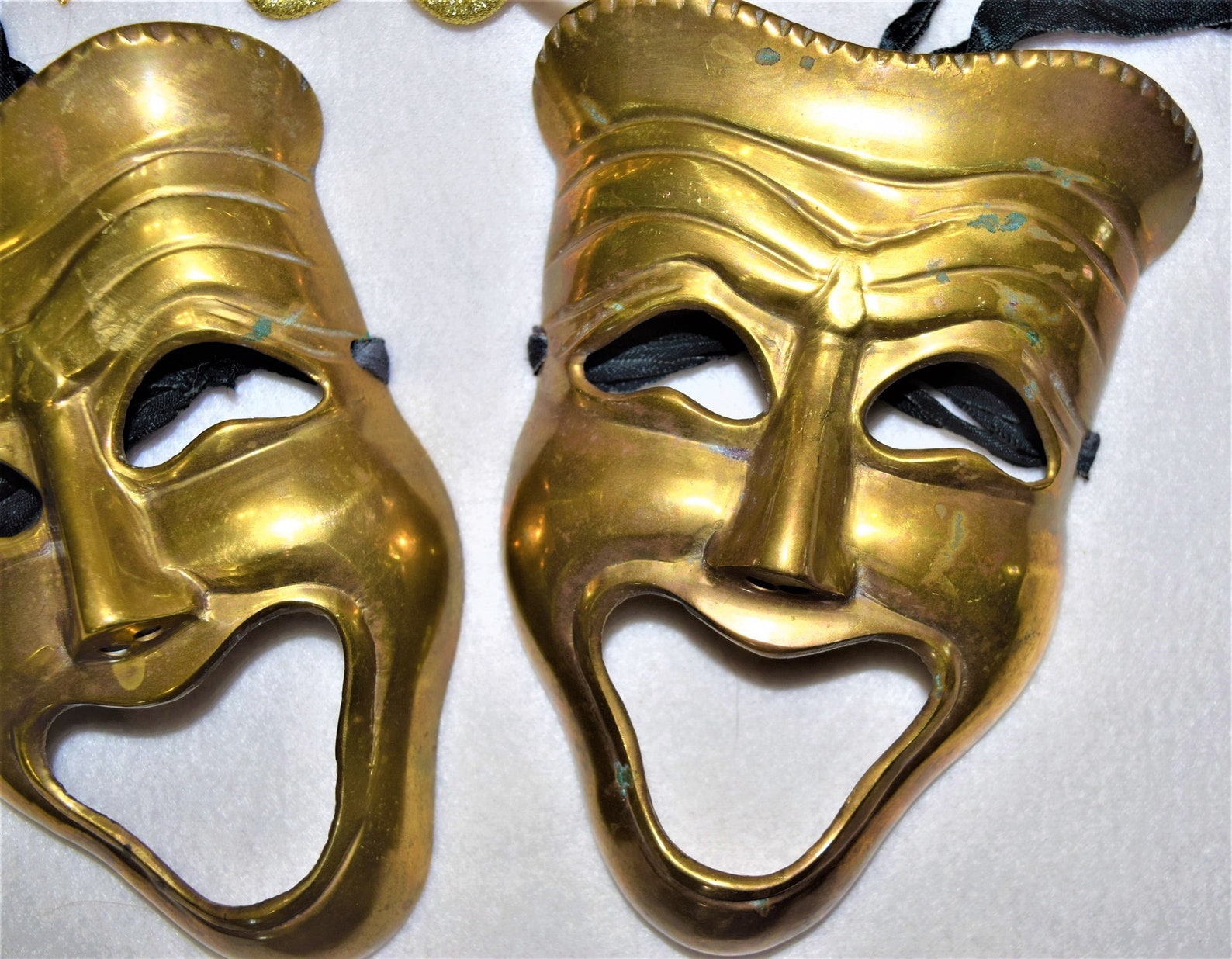 Brass Comedy Opera Mask Vintage Theatre Drama Wall Decor Pair - Etsy