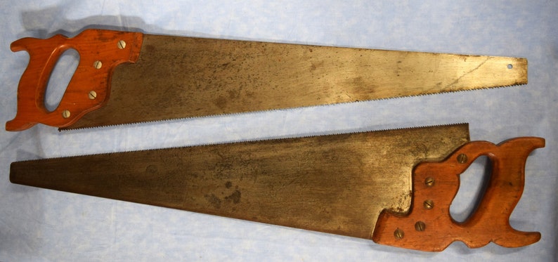 Vintage Hand Saws Henry Disston and Sons Wood Wheat Pattern Handle ...