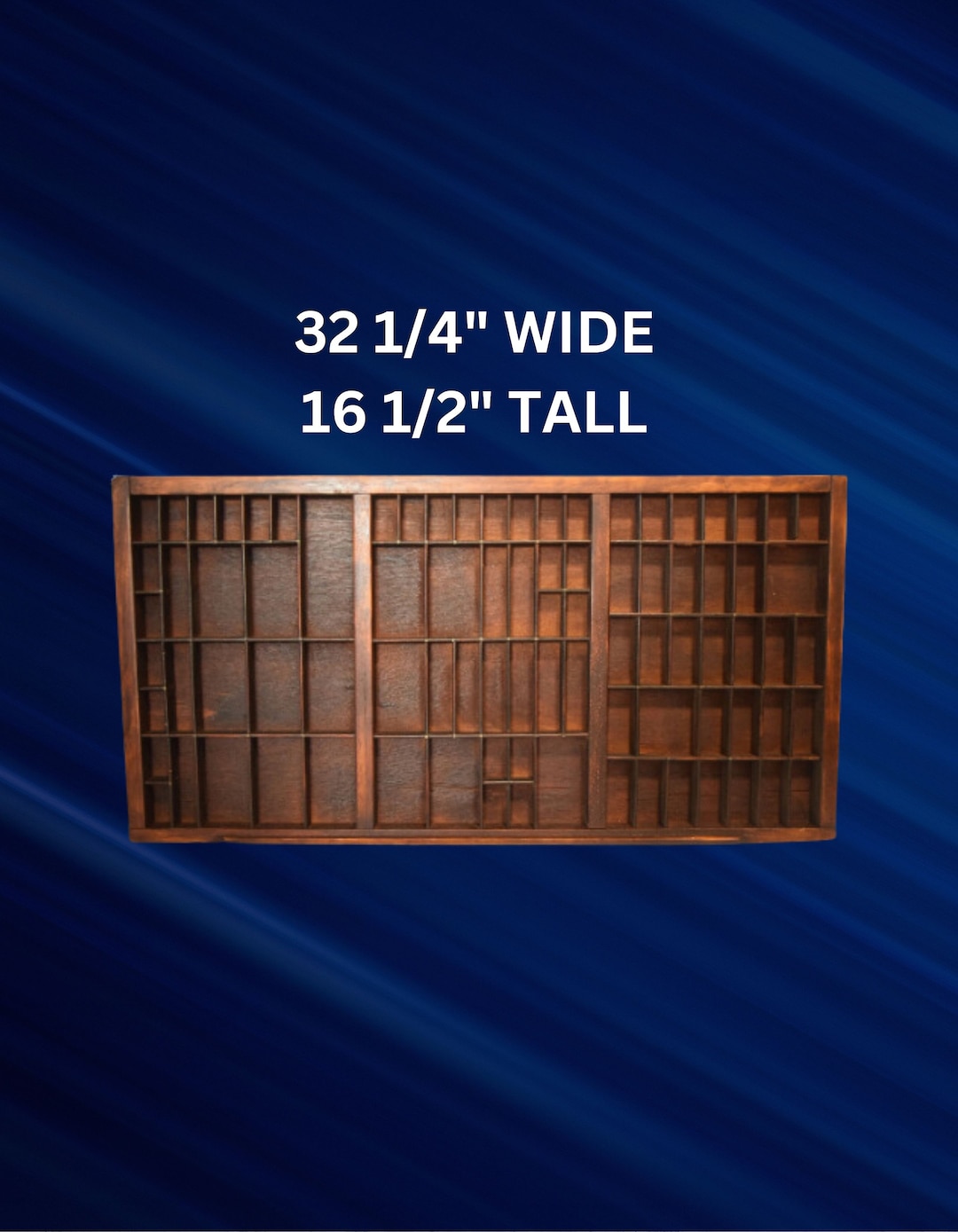 Printers Typeset Drawer Letterpress Vintage Wood Shadow Box Typeset ...