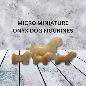 Miniature Onyx Dog Shadow Box Collection Micro Mini Dogs Dollhouse ...