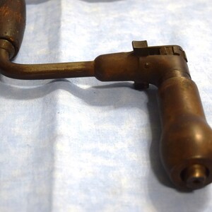 Vintage Ratcheting Bit Braces Drill Circa 1930 Made in USA Wood Handles ...