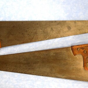 Vintage Hand Saws Henry Disston and Sons Wood Wheat Pattern Handle ...