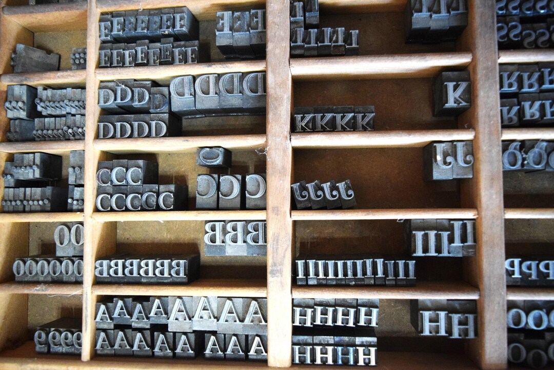 Vintage Metal Letterpress Typeset Buy 5 Get 20% off Choice Pick of ...