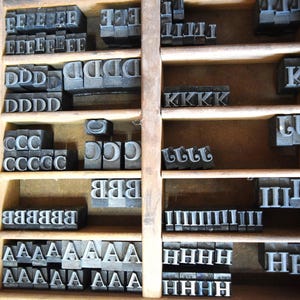 Vintage Metal Letterpress Typeset Buy 5 Get 20% off Choice Pick of ...