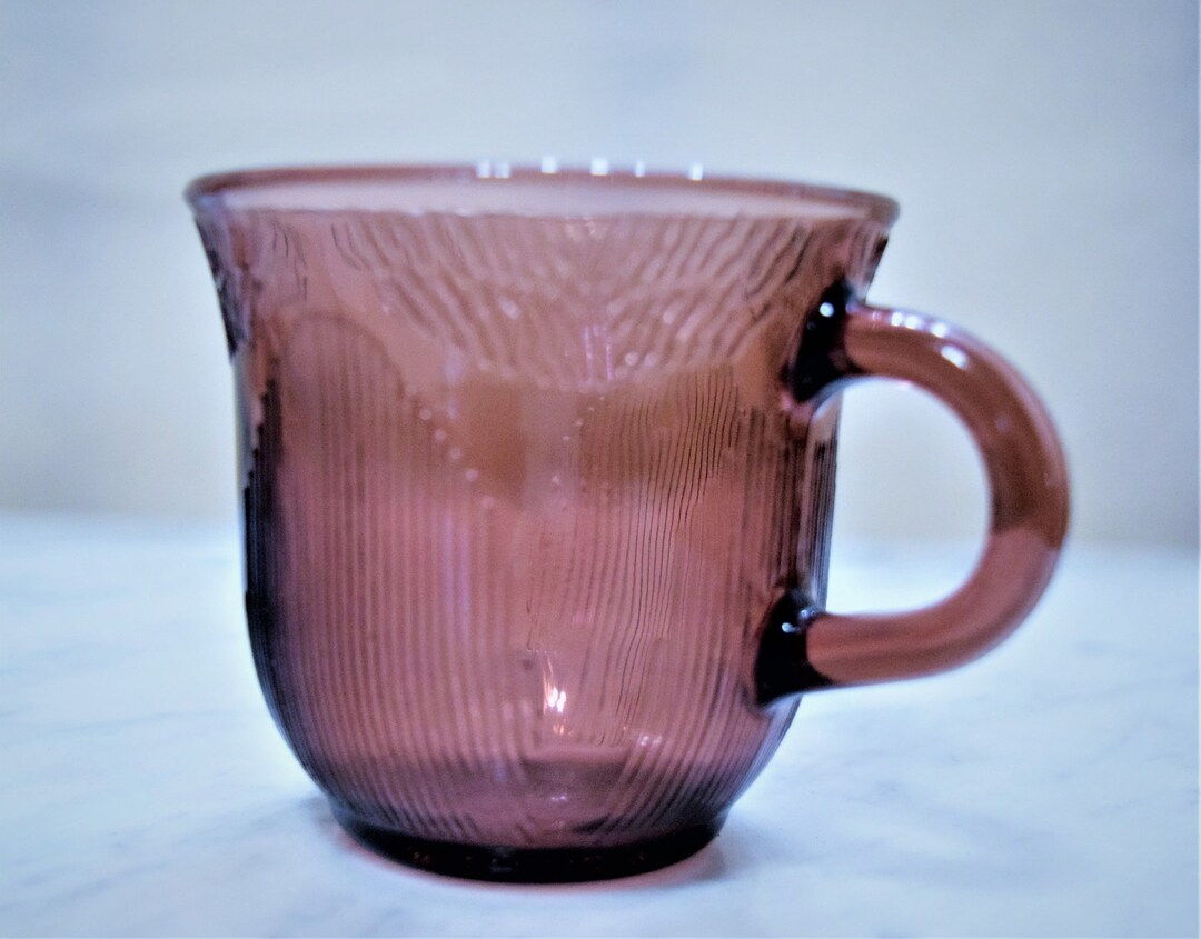 4 Vintage Amethyst Teacups Coffee Cups Purple Glass Cups Mexico - Etsy