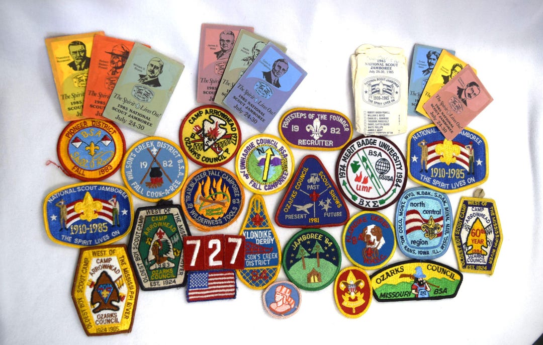 BSA Vintage 1980s Boy Scout of America Badges Lot of 24 Fabric Badges ...