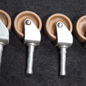 Vintage Caster Wheels Set of 4 Tan Acrylic Stationary Wheels or Heavy ...