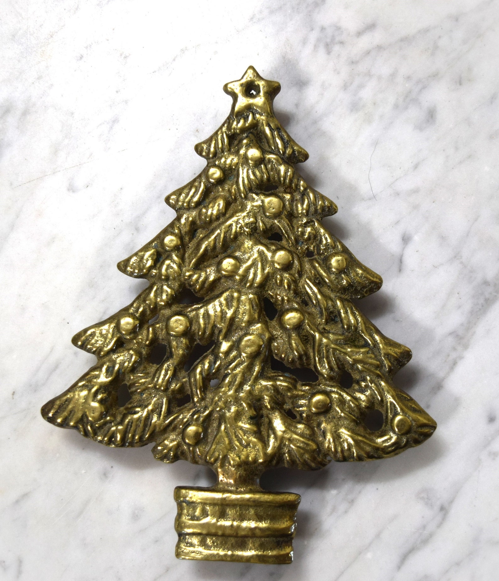 Vintage Brass Trivets Choice Christmas Tree Holiday Christmas Kitchen ...