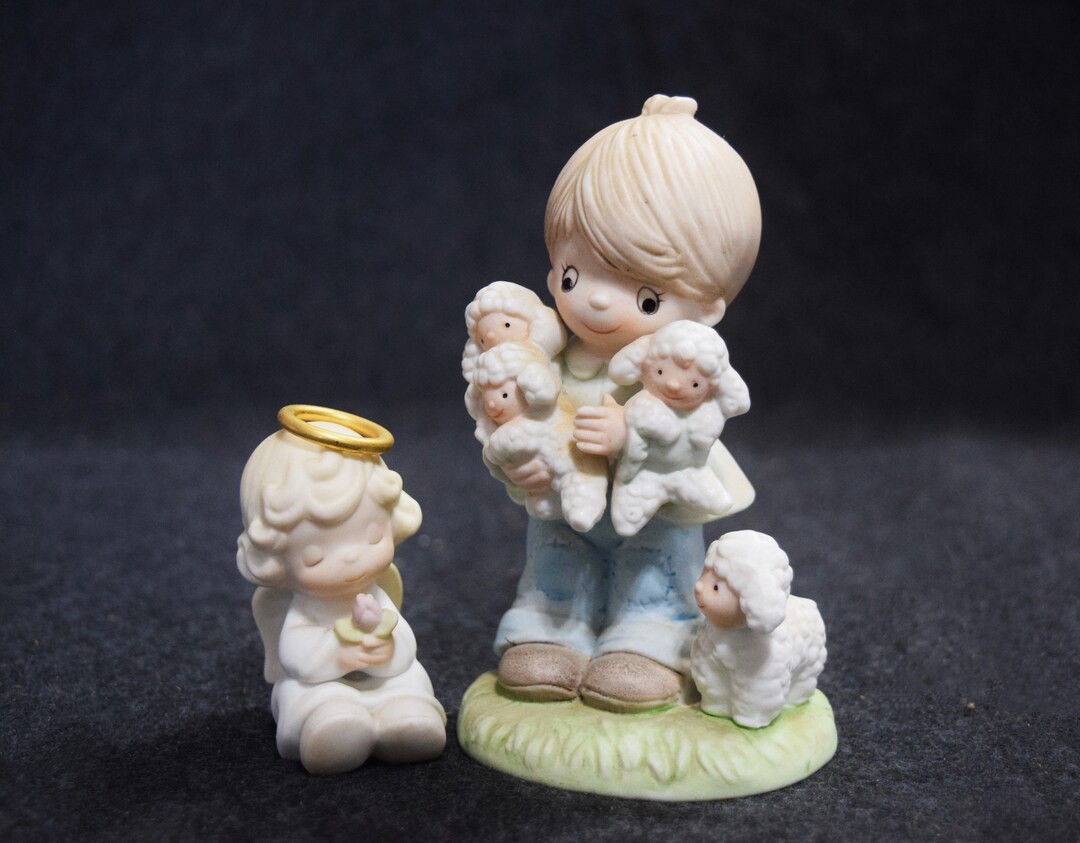Vintage Precious Moments Figurine Child Angel and Home Interior the ...