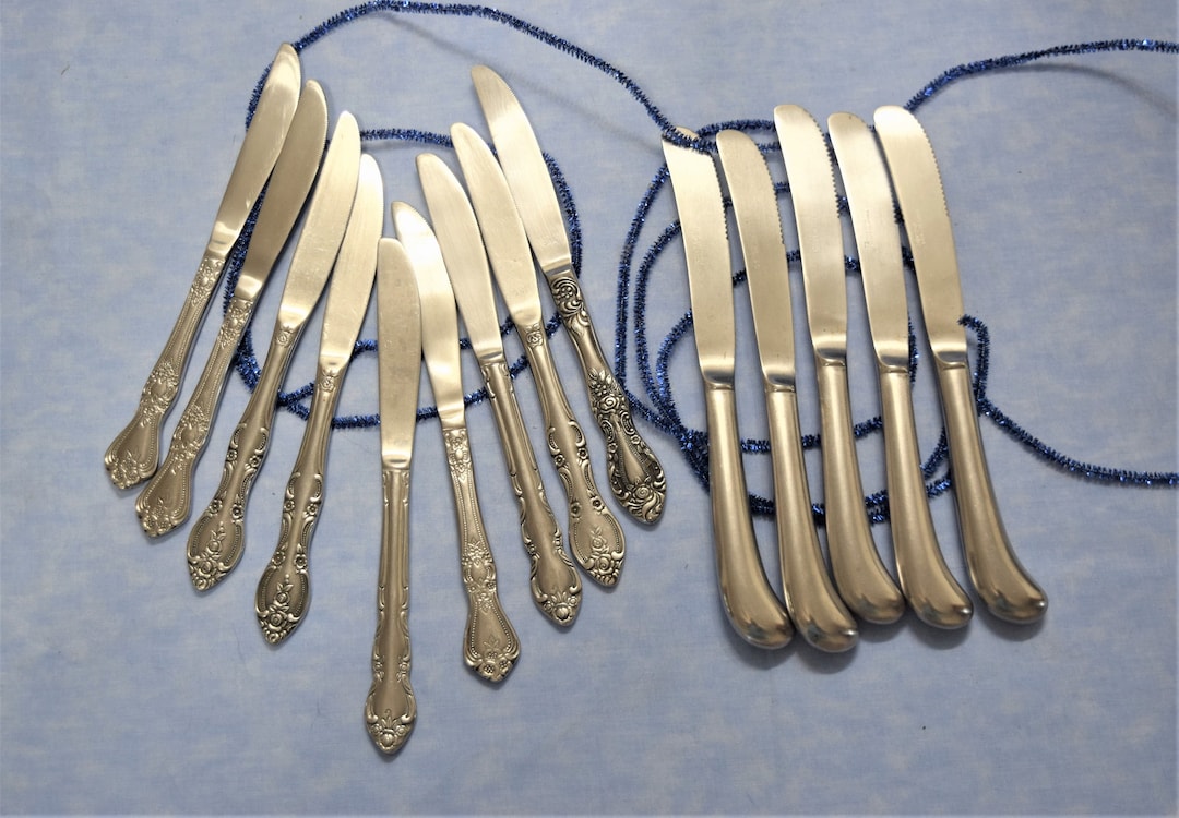 Vintage Stainless Steel Dinner Knife Sets Choice Kitchen Knives Mid ...