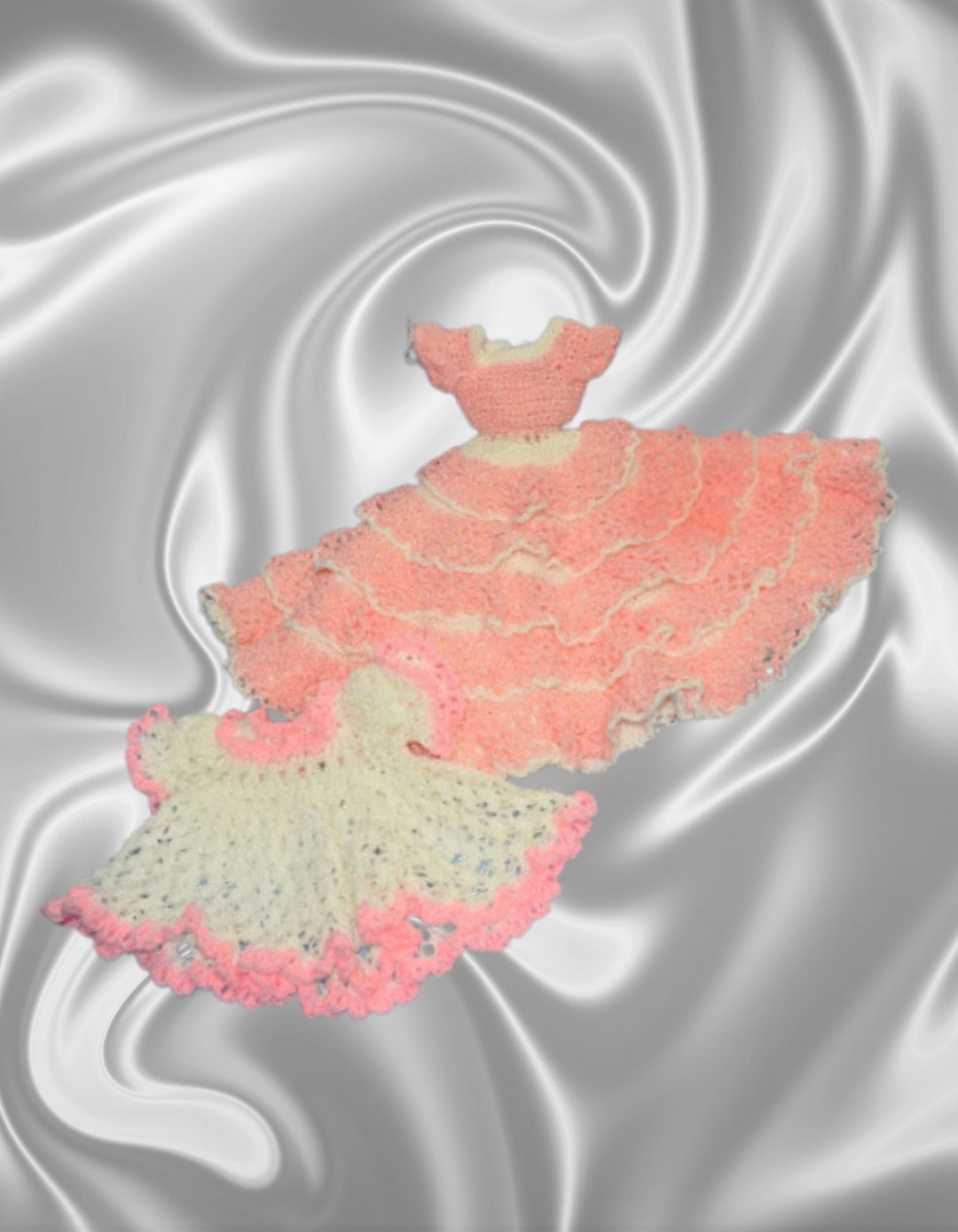 Hand Crocheted Frilly Doll Dresses Doll Clothes Pink Dresses - Etsy