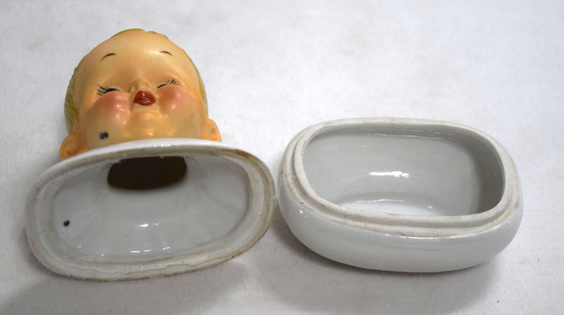 Vintage Lady Head Vase Relpo Blonde Teen Girl Head Vase or Baby Boy ...