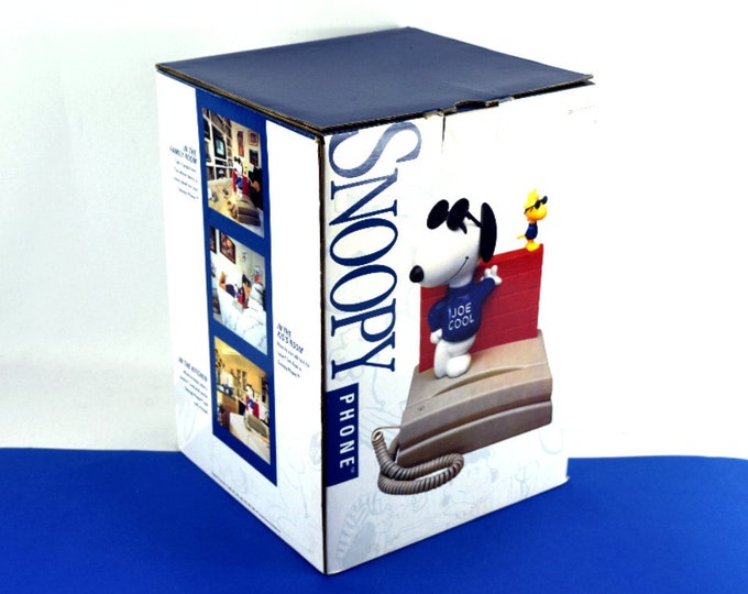 Vintage Snoopy Telephone With Woodstock New in Box Unused Joe Cool ...