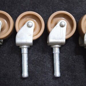 Vintage Caster Wheels Set of 4 Tan Acrylic Stationary Wheels or Heavy ...