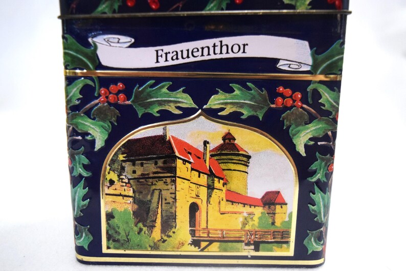 Vintage Decorative Tins Christmas Musical Lambertz Biscuit German Tin ...