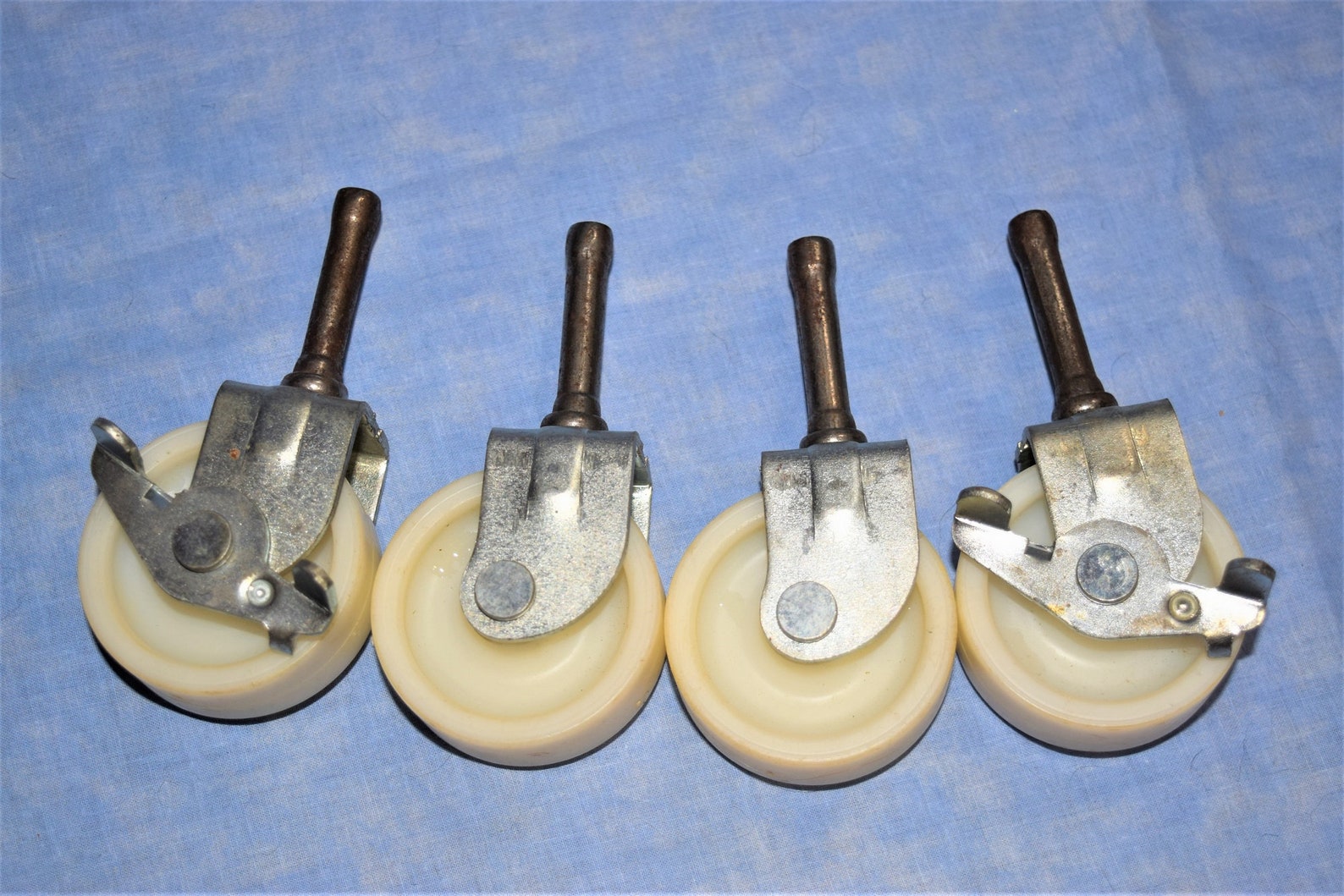 Vintage Casters Acrylic Wheels Matching Set of 4 White Wheels - Etsy