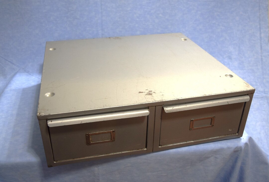 File Drawer Cabinet Box Two Drawer File Drawers Heavy Duty Mid Century ...