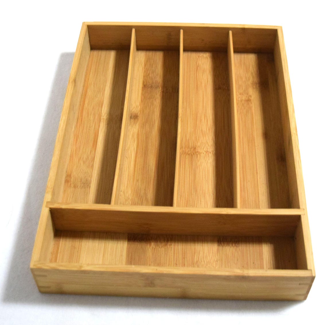 Vintage Wooded Silverware Tray Finger Joint Corners Wood Flatware ...