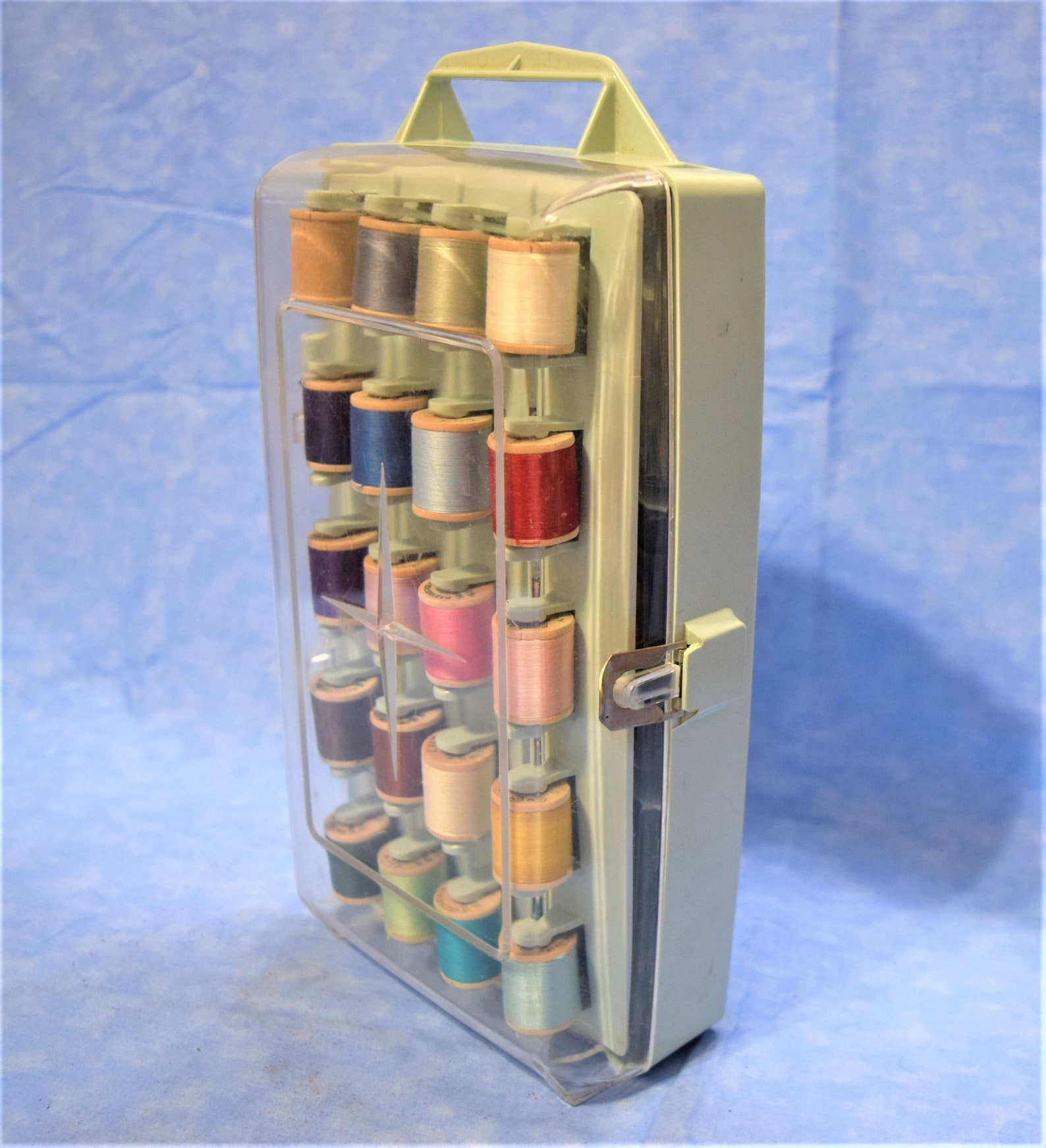 Vintage Compact Spool Caddy Folding Compartments Carrying | Etsy