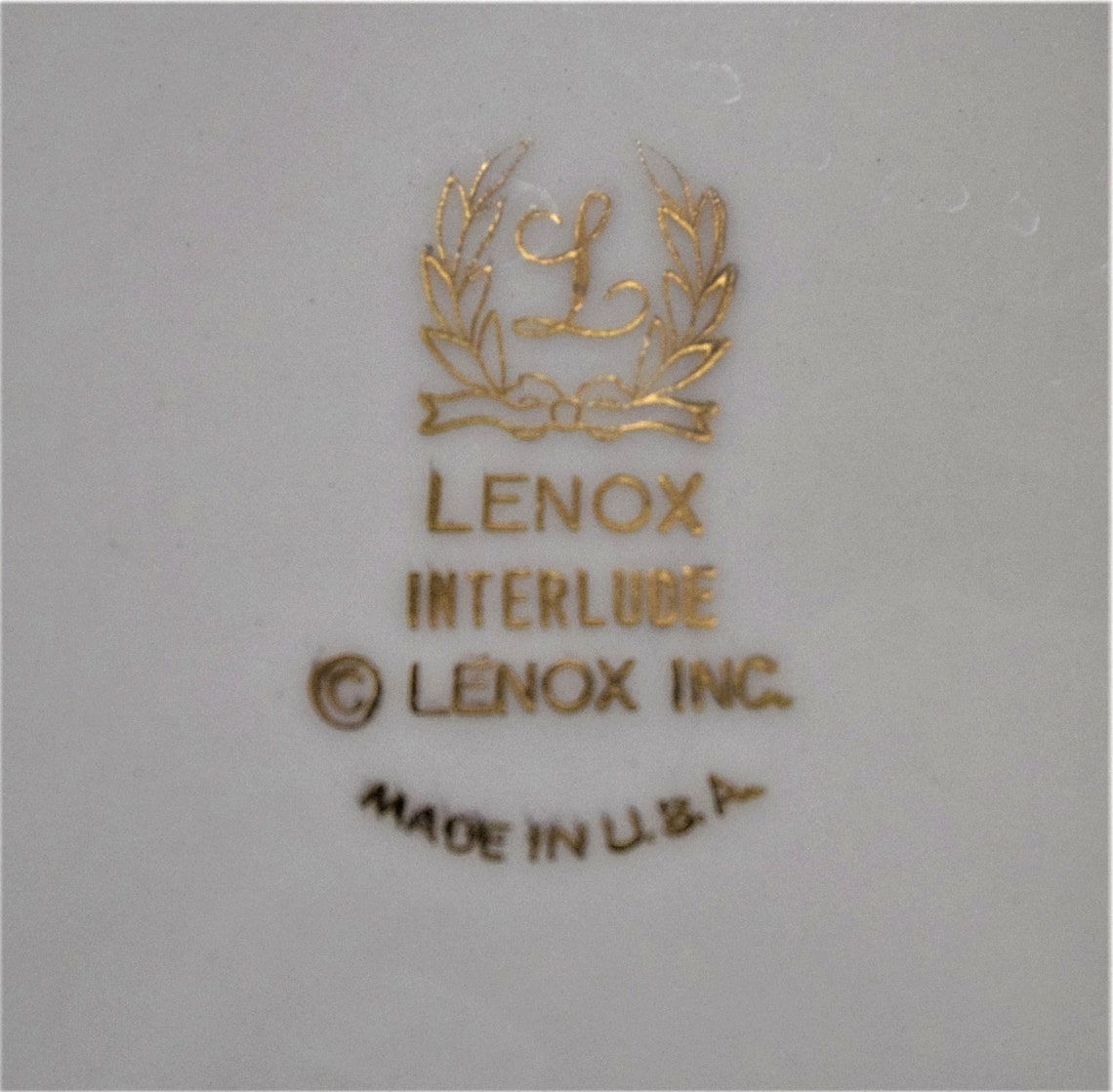 Vintage Lenox Interlude Bone China Platinum Edging Platter - Etsy