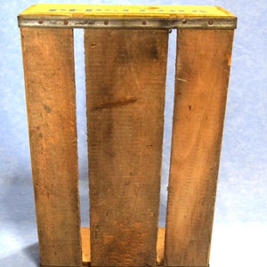 Vintage Pepsi Cola Crate Yellow Crate Blue Lettering Wood 6 Pack ...