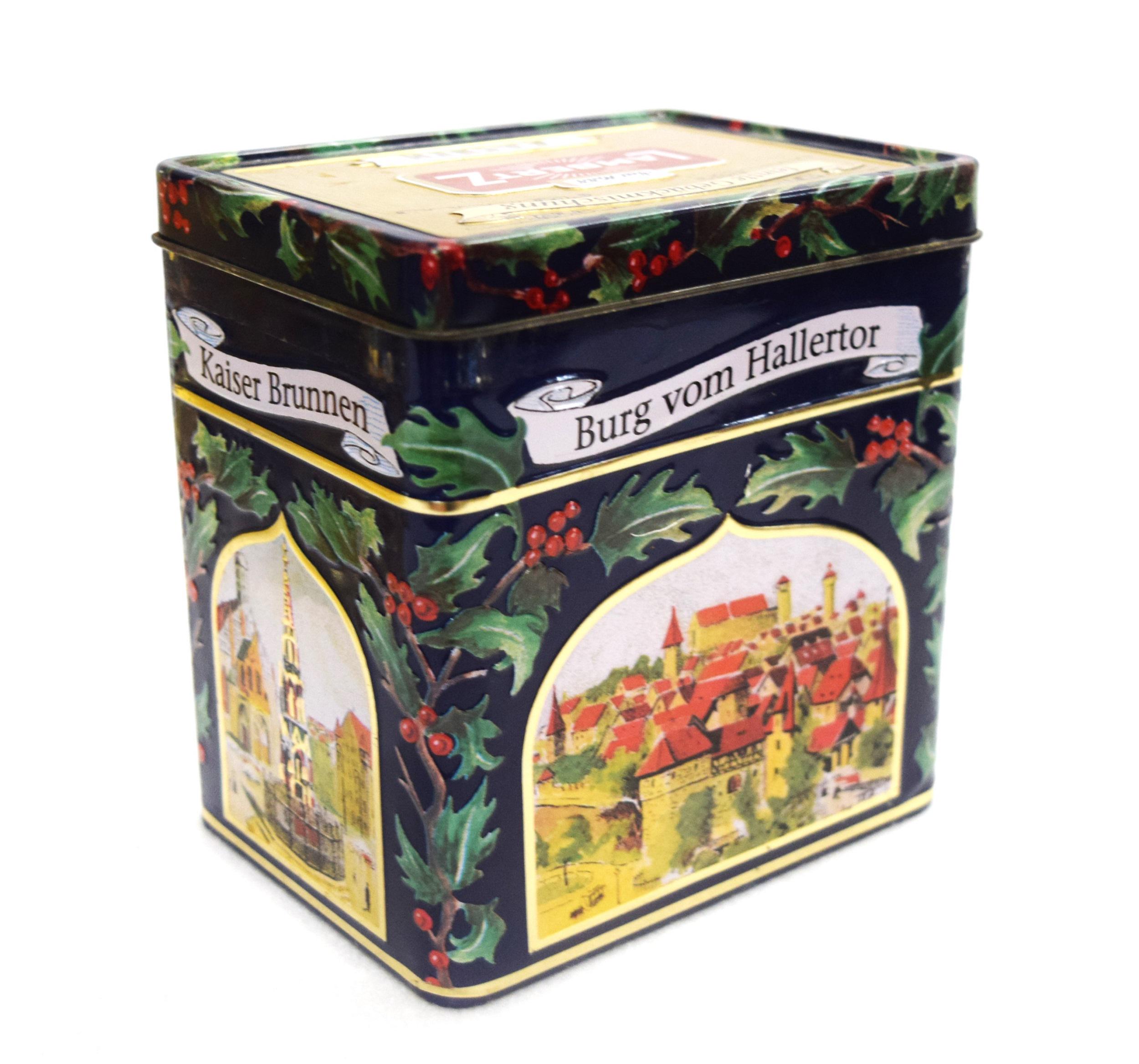 Vintage Decorative Tins Christmas Musical Lambertz Biscuit German Tin ...