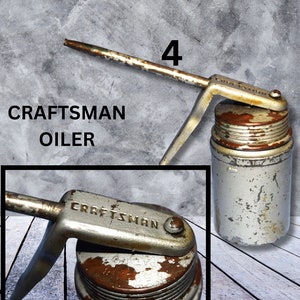 Vintage Oiler Manual Pump Handle Eagle Rainbow Craftsman Fleet Metal ...
