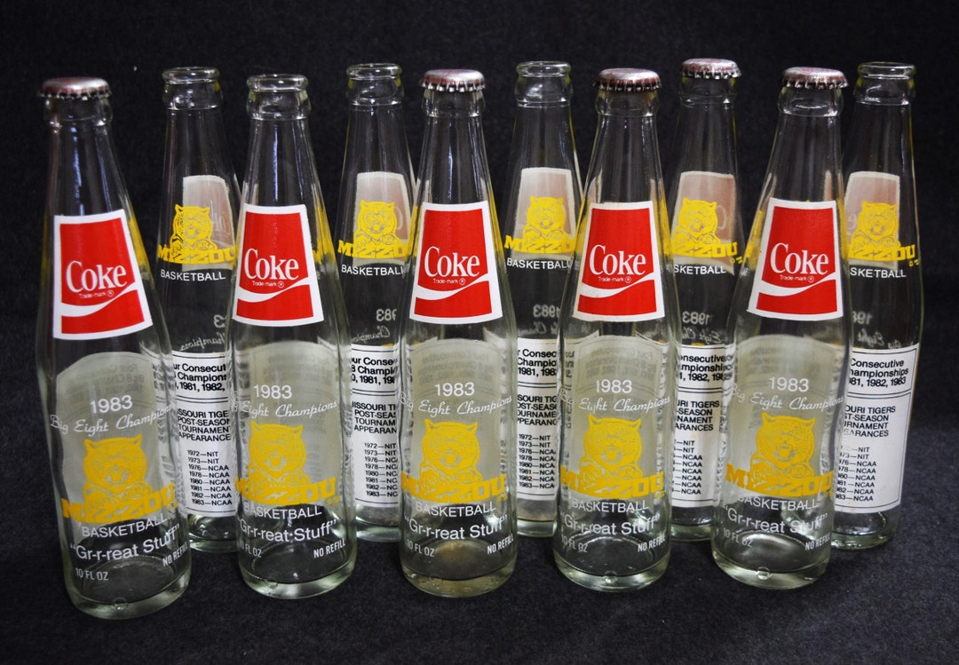 5 Coca Cola Bottles 1983 Mizzou Coke Bottle 4 Consecutive Basketball ...