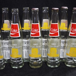 1983 Mizzou Coke Bottles 5 Coca Cola Bottles 4 Consecutive Basketball ...