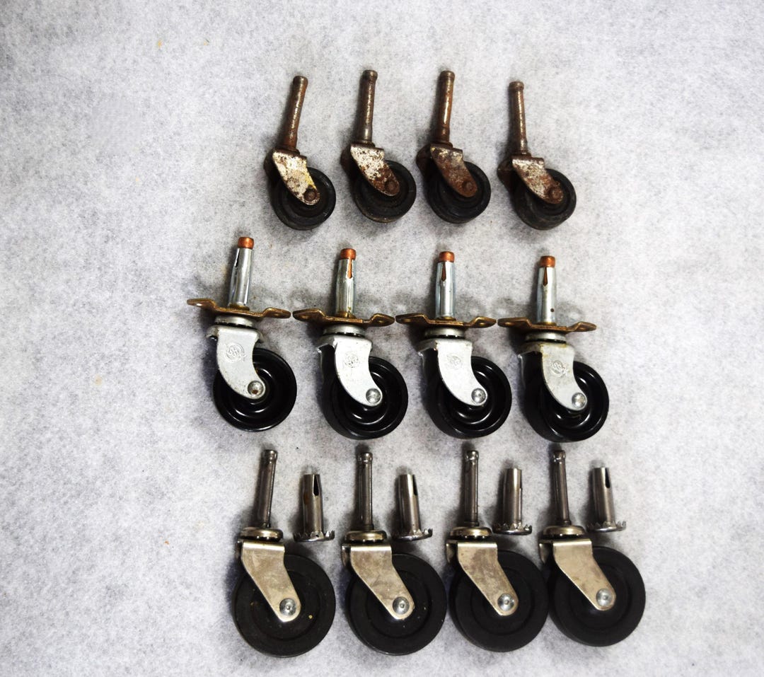 Choice Vintage Casters Wheels Matching Set of 4 Furniture Restoration ...