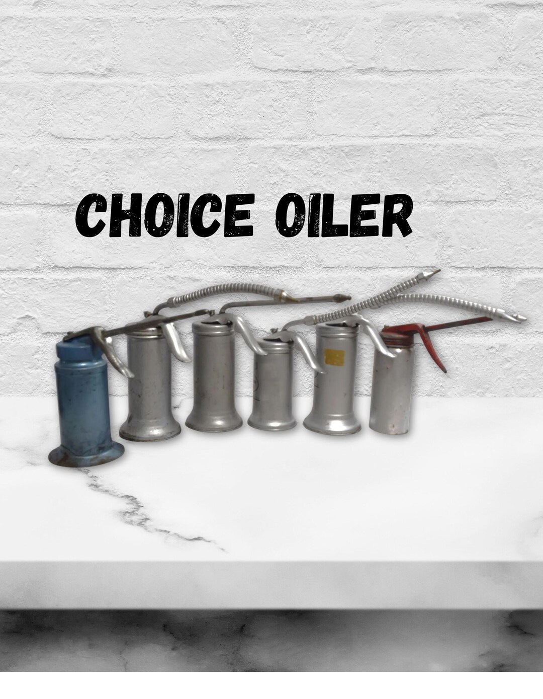 Vintage Oil Can Oilers Manual Hand Pump Handle Oilers Eagle Plews Can ...