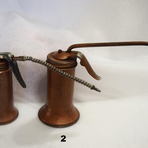 Vintage Oiler Oil Can Eagle Goldenrod Hand Pump Choice Metal Can ...