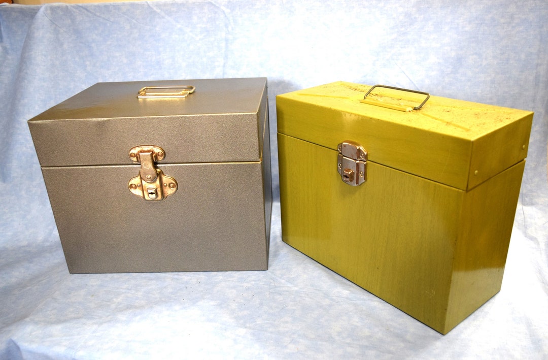 MCM Metal File Cabinet Box With Locking Key Portable Office File ...