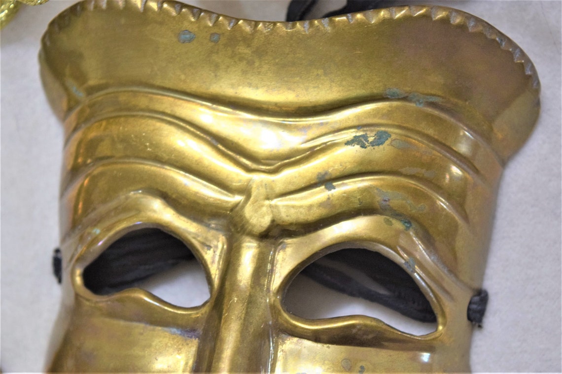Brass Comedy Opera Mask Vintage Theatre Drama Wall Decor Pair - Etsy