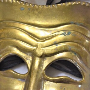 Brass Comedy Opera Mask Vintage Theatre Drama Wall Decor Pair of Comedy ...