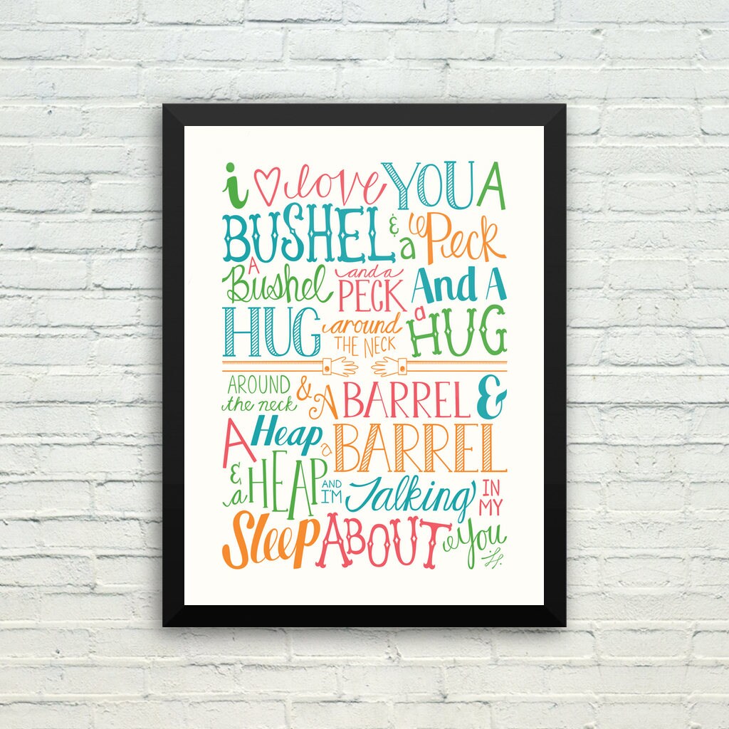 A Bushel and a Peck ("spring Colors" Version) - Etsy