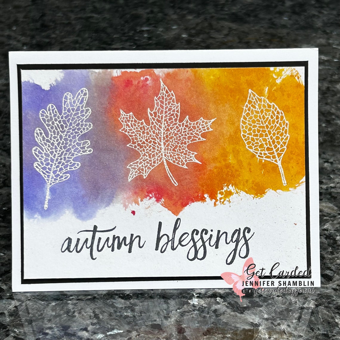 Handmade Autumn Card, Autumn Blessings, Thanksgiving, Fall, Leaves - Etsy