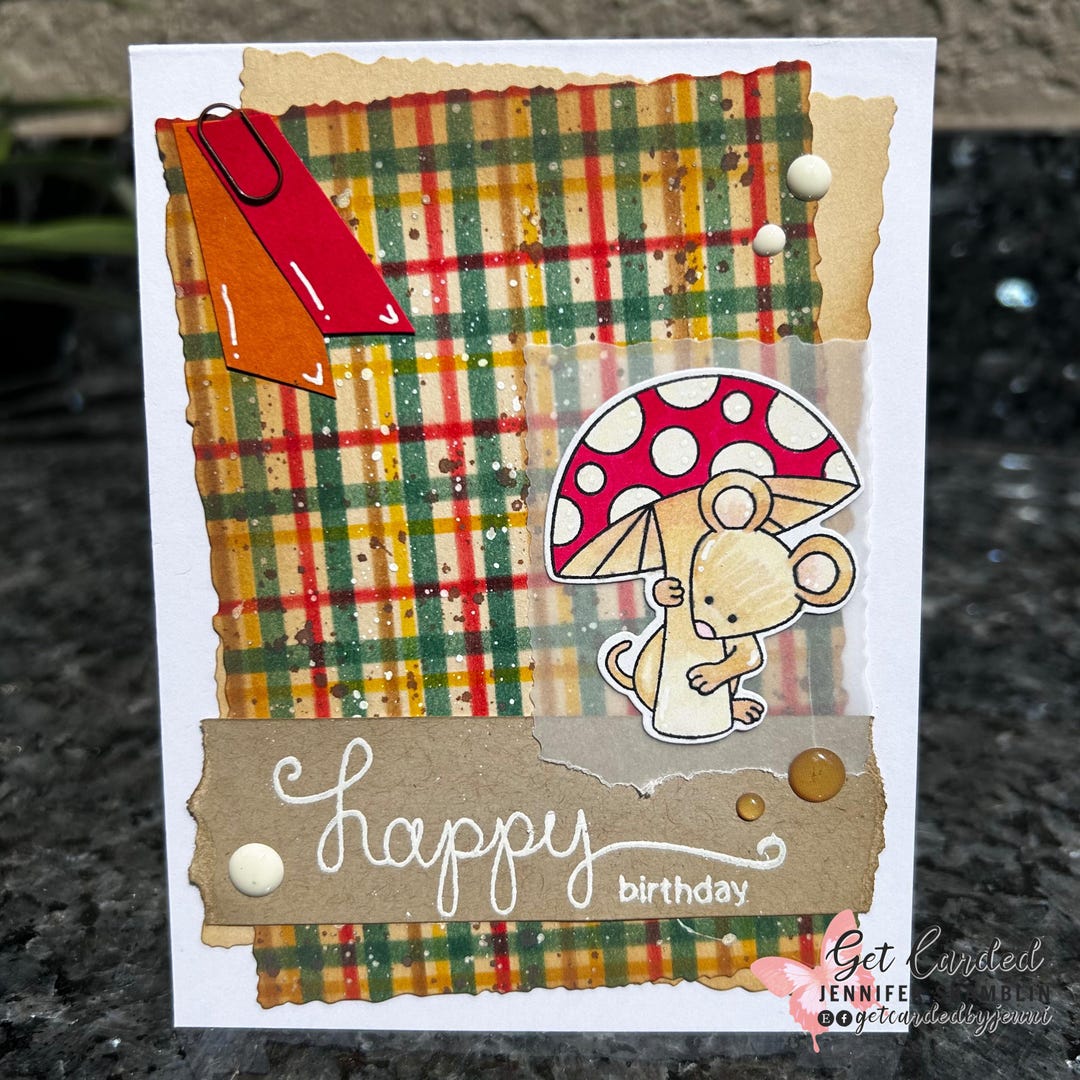 Handmade Birthday Card, Birthday Mouse, Fall Birthday, Happy Birthday ...