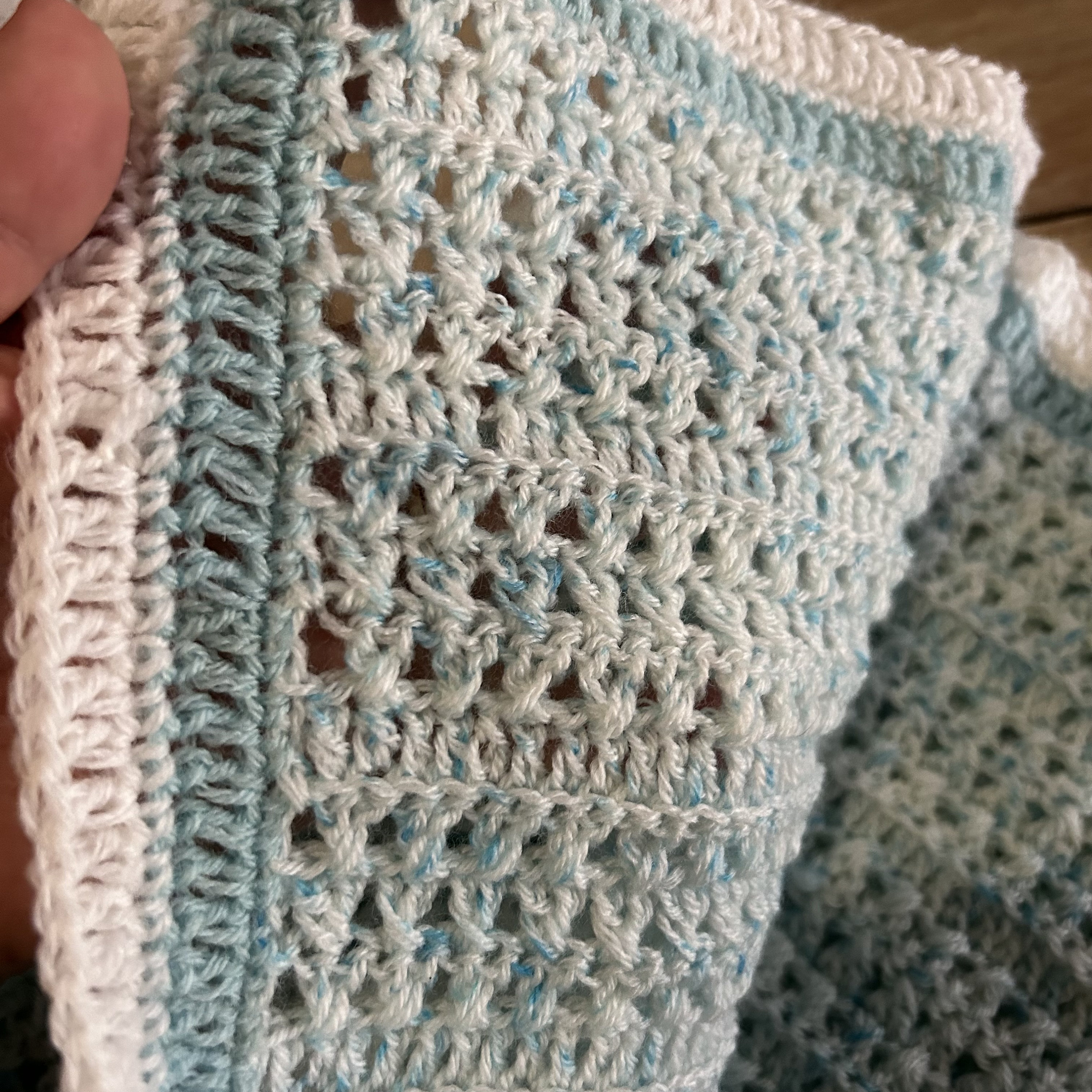 Handcrafted Baby Blanket, Crochet Baby Blanket, Newborn Blanket, Blue ...