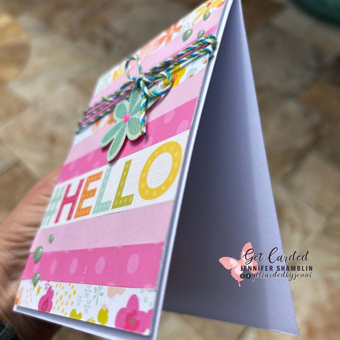 Handcrafted Note Card, #hello, Hey Hi Hello, Blank Note Card, Hello ...