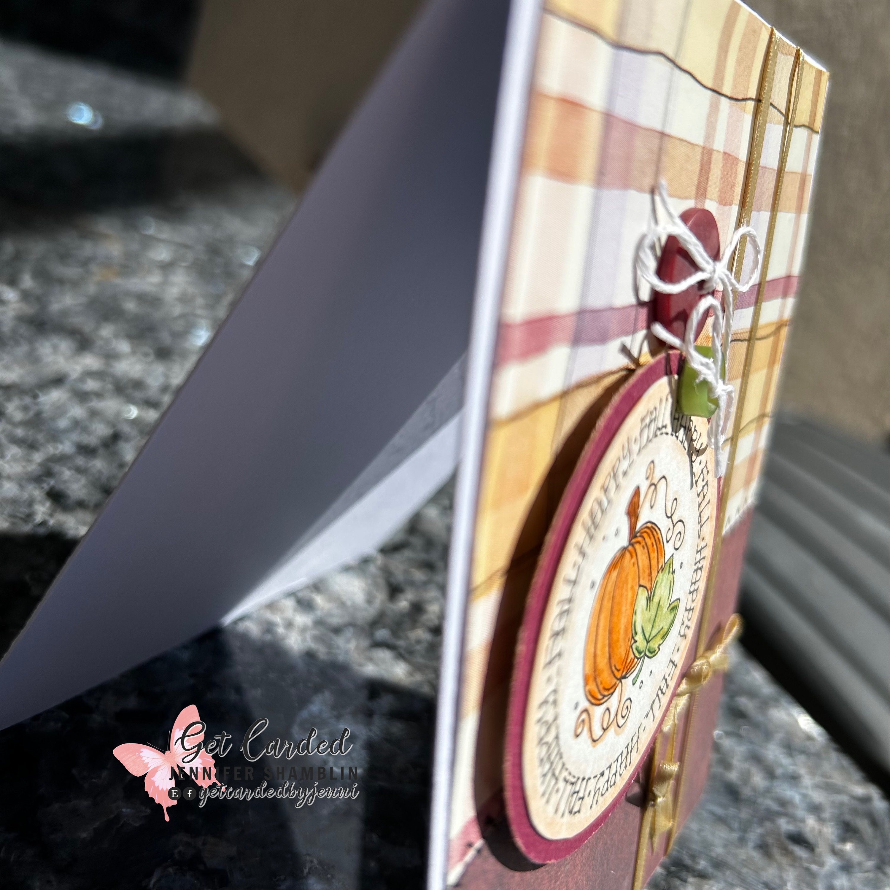 Handmade Fall Card, Autumn, Leaves, Thanksgiving, Pumpkin, Greeting ...
