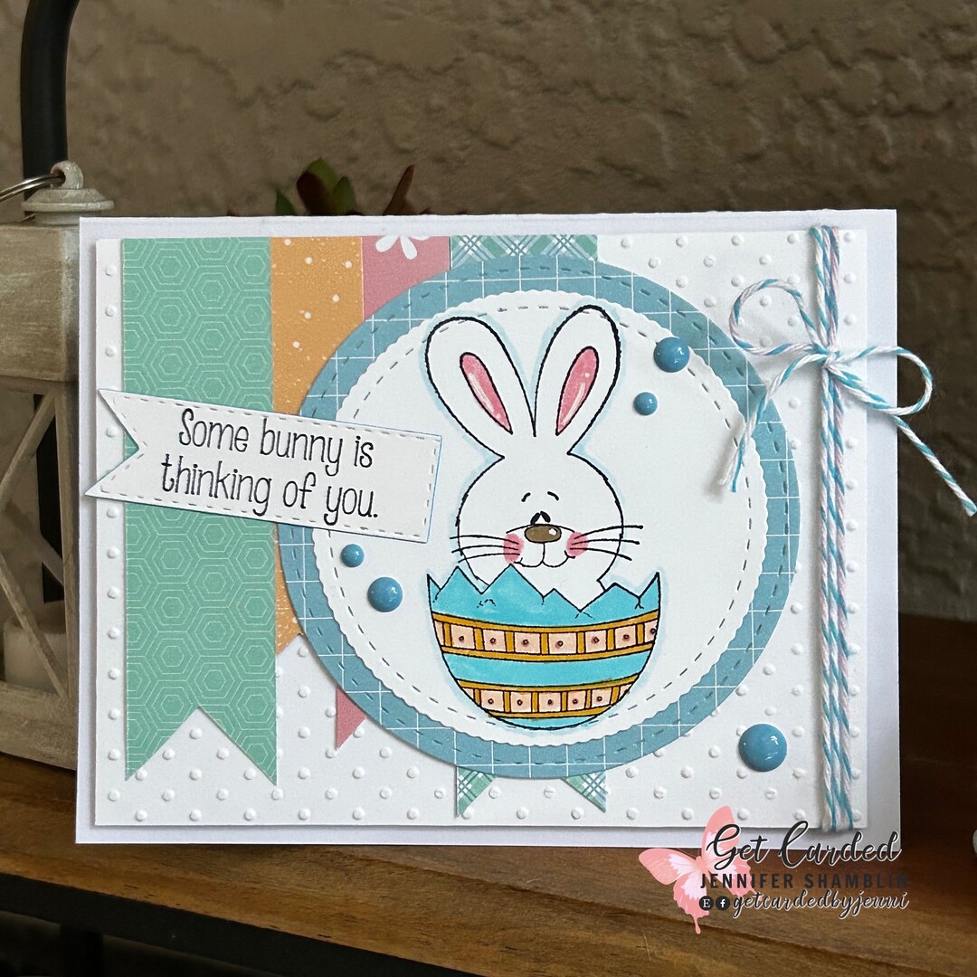Handmade Easter Card, Handmade Greeting Card, Handmade Note Card, Bunny ...