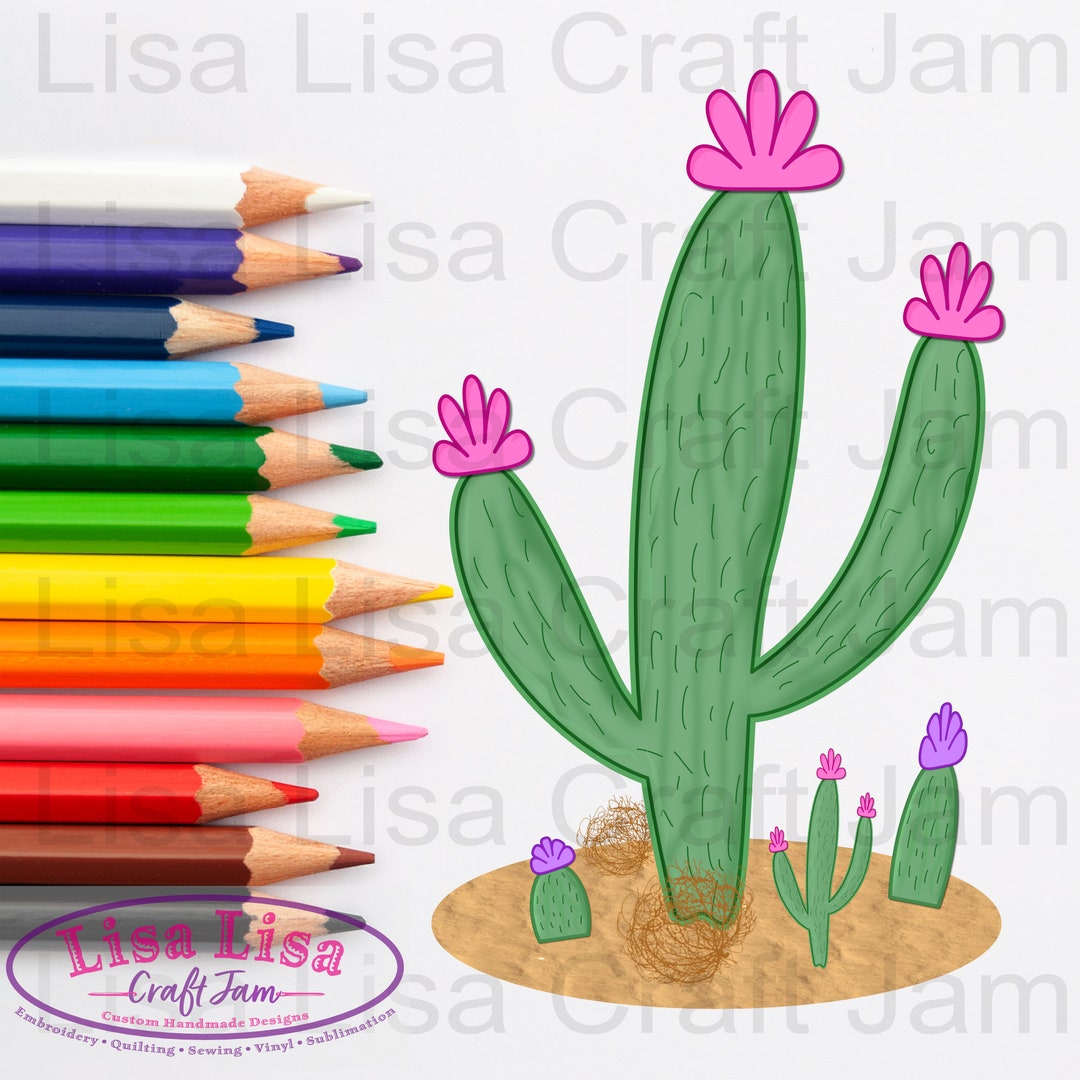 Doodle Cactus Clip Art Design Element PNG- INSTANT DOWNLOAD - Printable ...