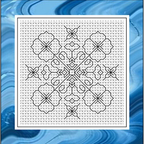 Blackwork Embroidery Chart Quilt Star PDF Chart/pattern | Etsy