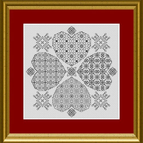 Blackwork Pattern Study in Gold Blackwork Chart Cross - Etsy