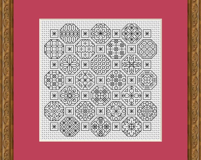 Blackwork Embroidery Chart Bubbles PDF Chart/pattern | Etsy