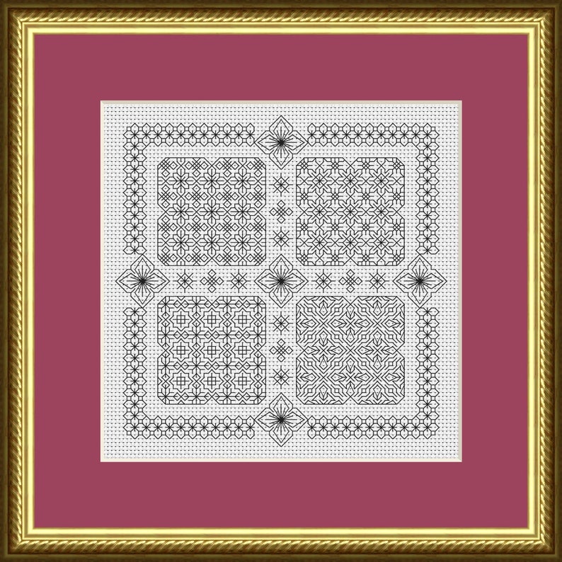 Blackwork Embroidery Chart Blackwork Garden PDF Chart - Etsy