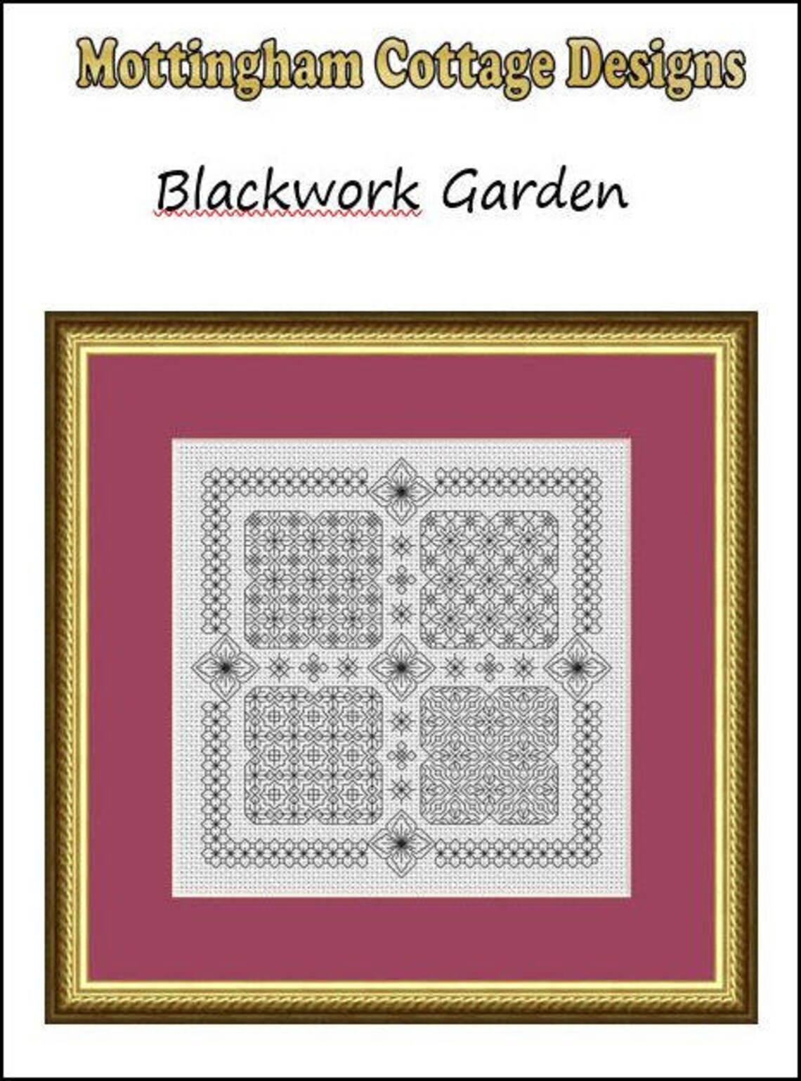 Blackwork Embroidery Chart Blackwork Garden PDF Chart - Etsy